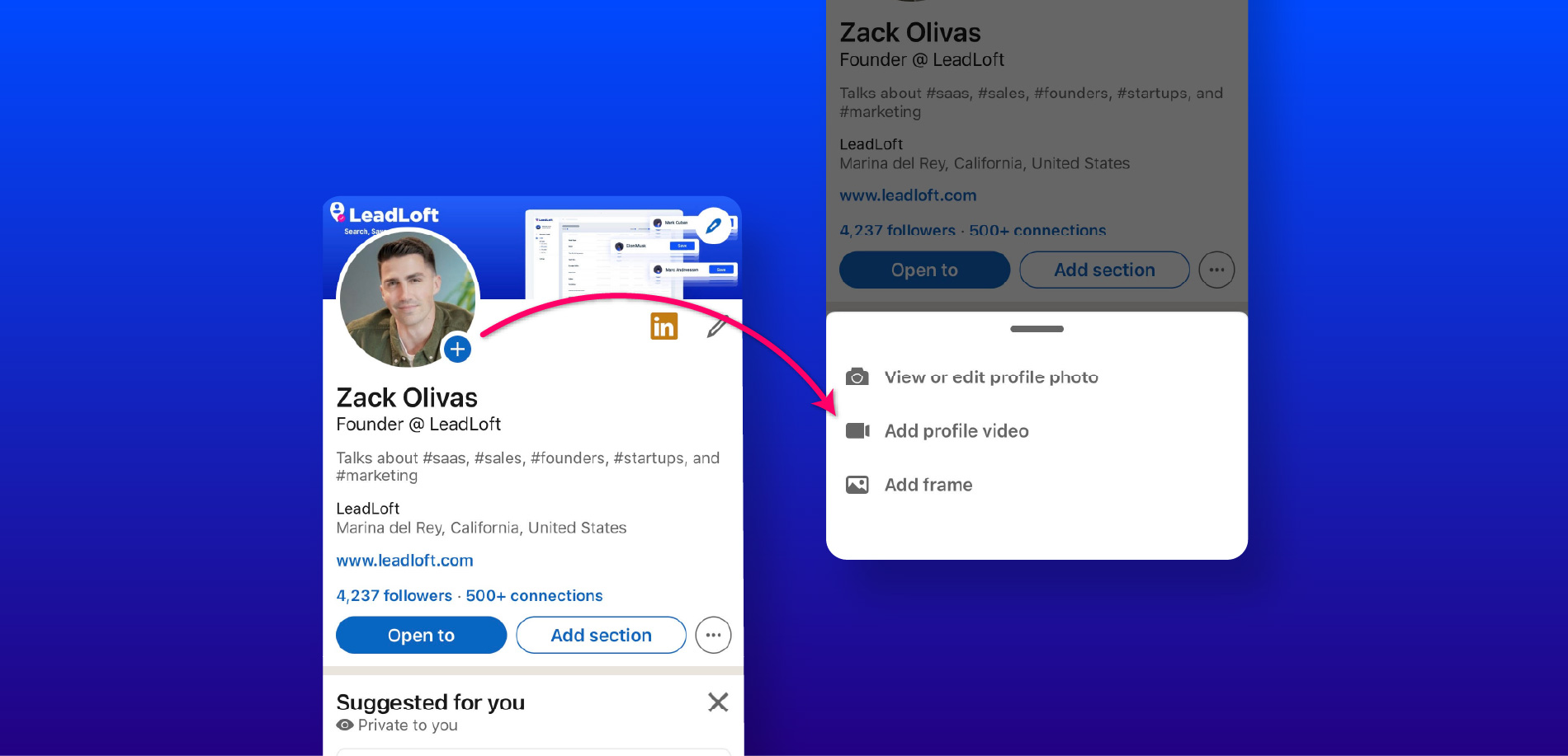 How to Add a Profile Video on LinkedIn | LeadLoft